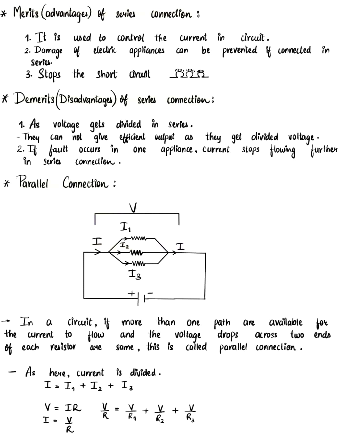 Electricity class 10 handwritten notes - Studypur