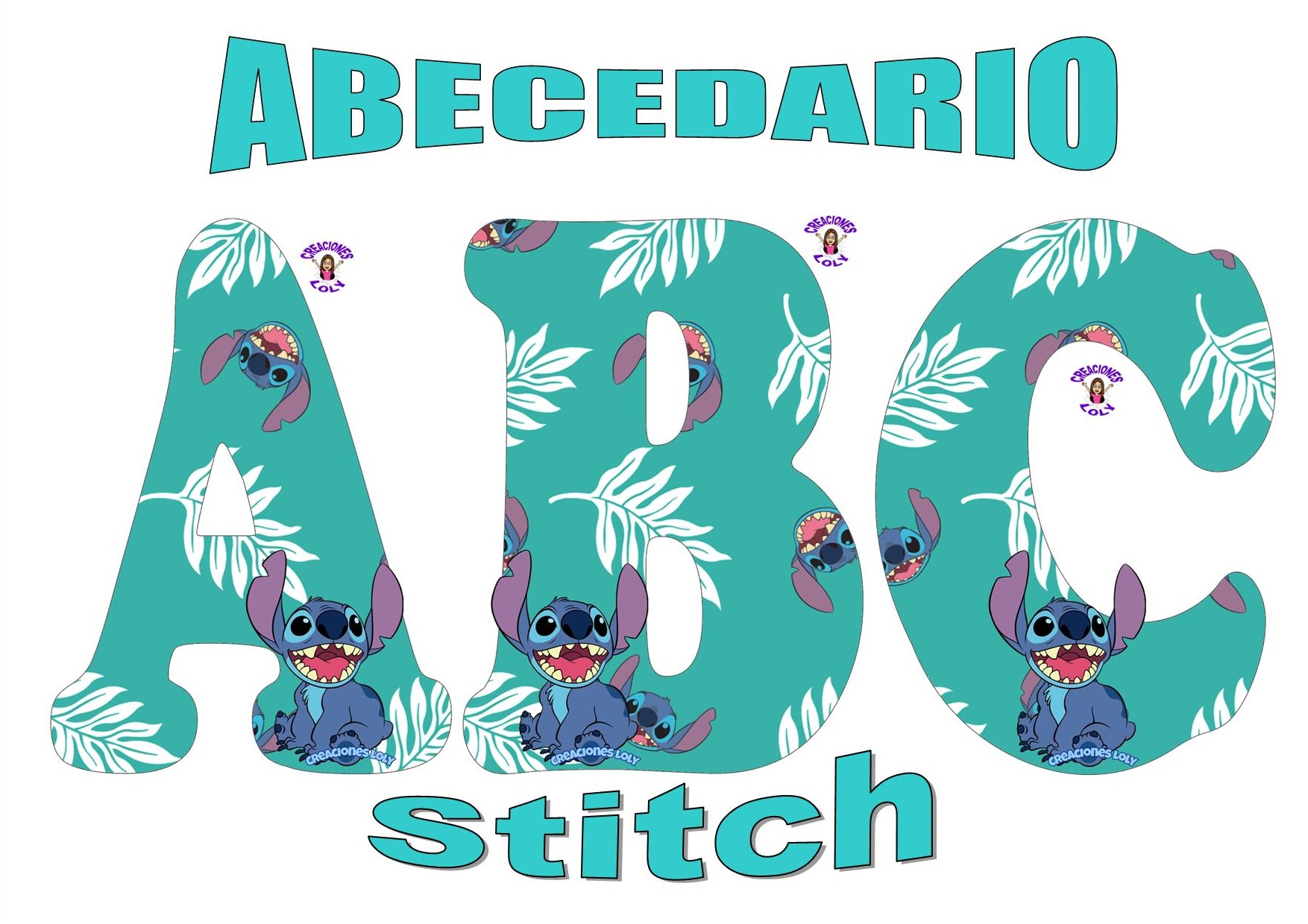 Creaciones Loly: Abecedario Stitch