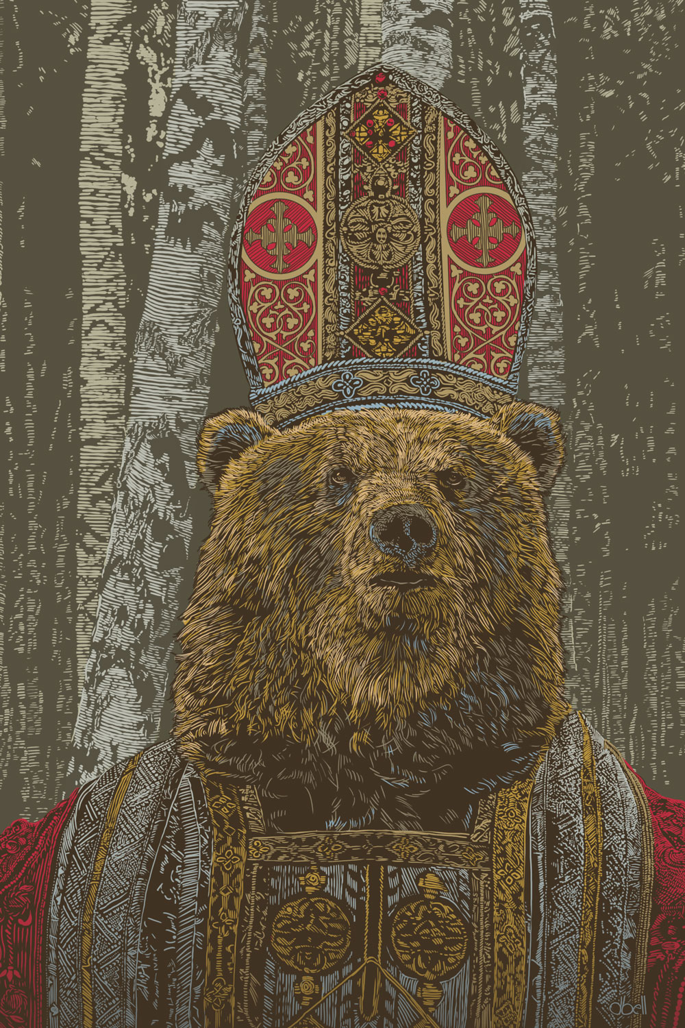 doug-buddy: Does a Bear Pope in the Woods Color Complete