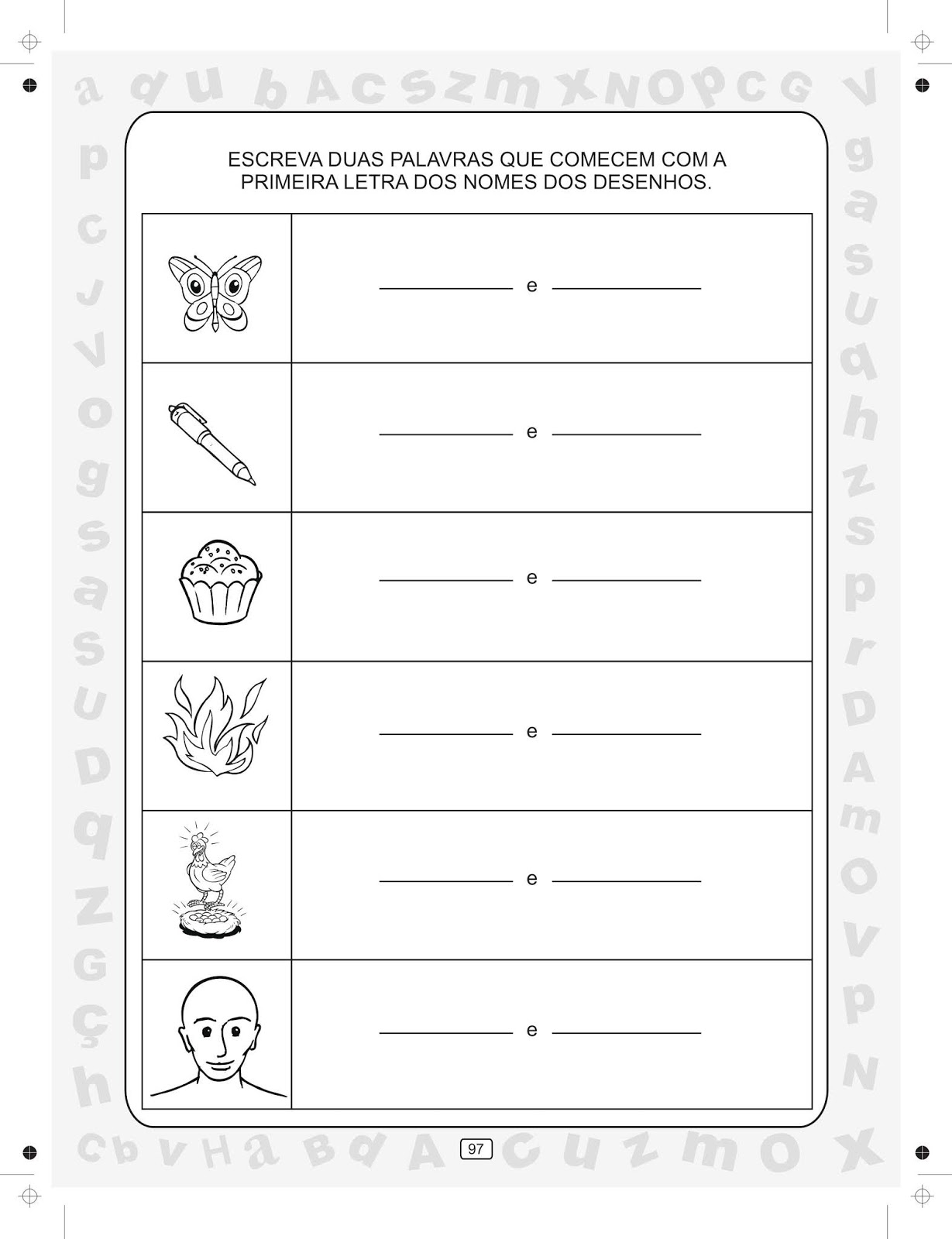 Portuguese alphabet activity ~ Atividade para imprimir