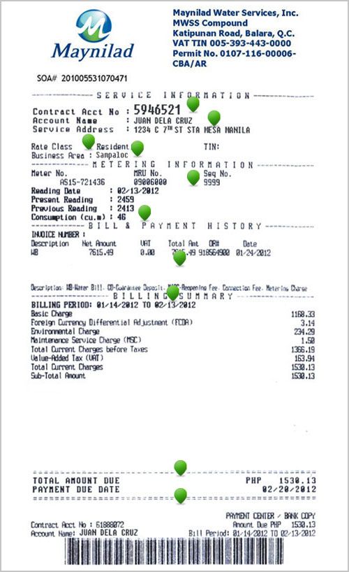 Sample Water Bill Template Invoice Template sample-water-bill-template-invoice-template