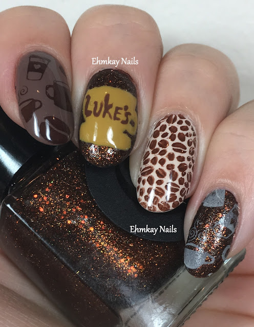 ehmkay nails: Gilmore Girls Nail Art for the Ultimate Coffee Lover