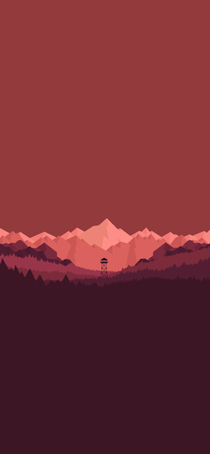 Iphone wallpaper - Watchtower forest landscape