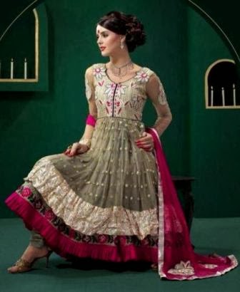 Stunning Trendy Long Double Shirts Frocks | Net Umbrella Long Fancy ...