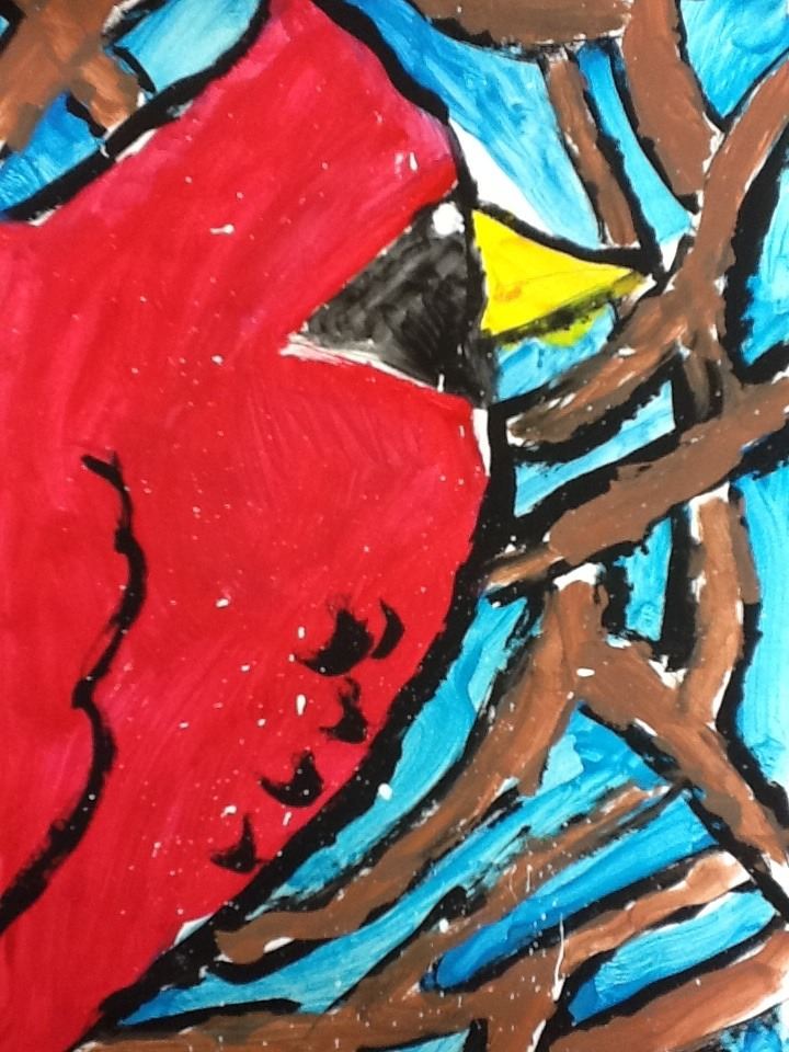 Agnew's Artists: Loving the Winter Cardinals!