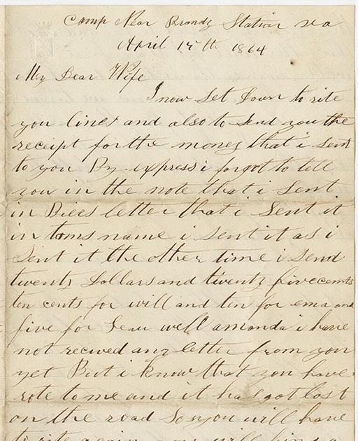 Civil War Letters ~ Thankyou Letter