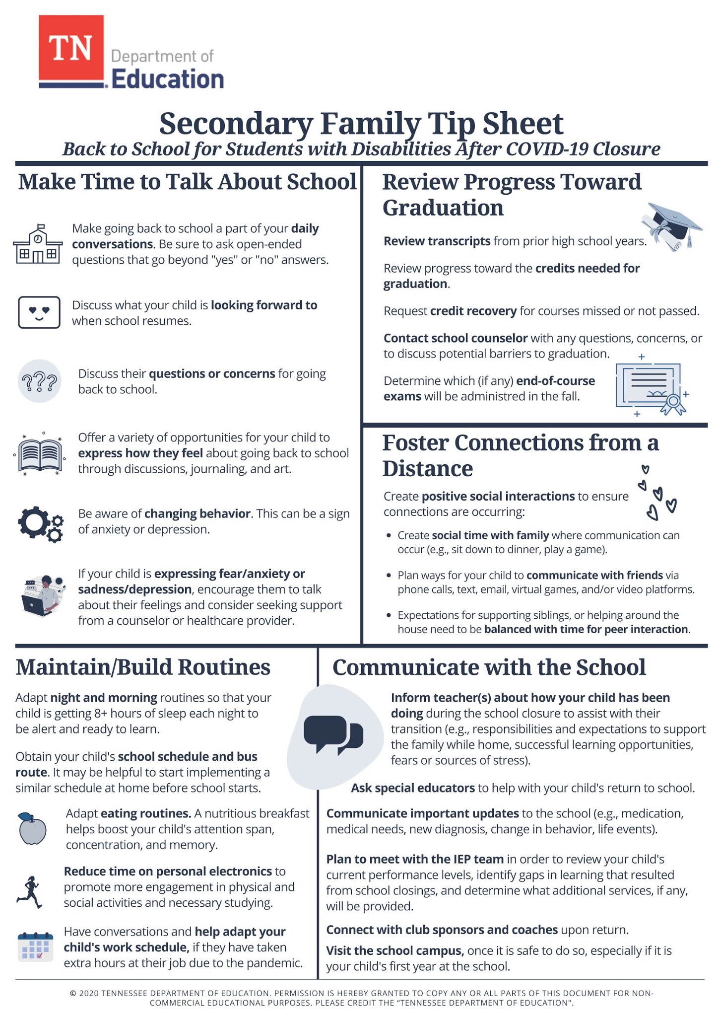 Family Engagement in Special Education Tennessee: TDOE Family Tip Sheet