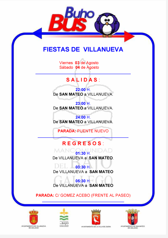 San Mateo De GÁllego Blog De Agenda Cultural Deportiva Y De Ocio Búho A Villanueva