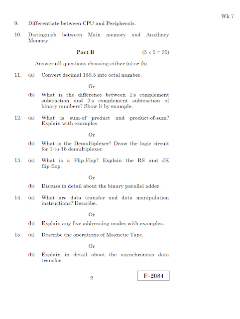 Alagappa University M.Sc.,(CS &IT)- COMPUTER FUNDAMENTALS AND ARCHITECTURE APRIL 2019 Question ...