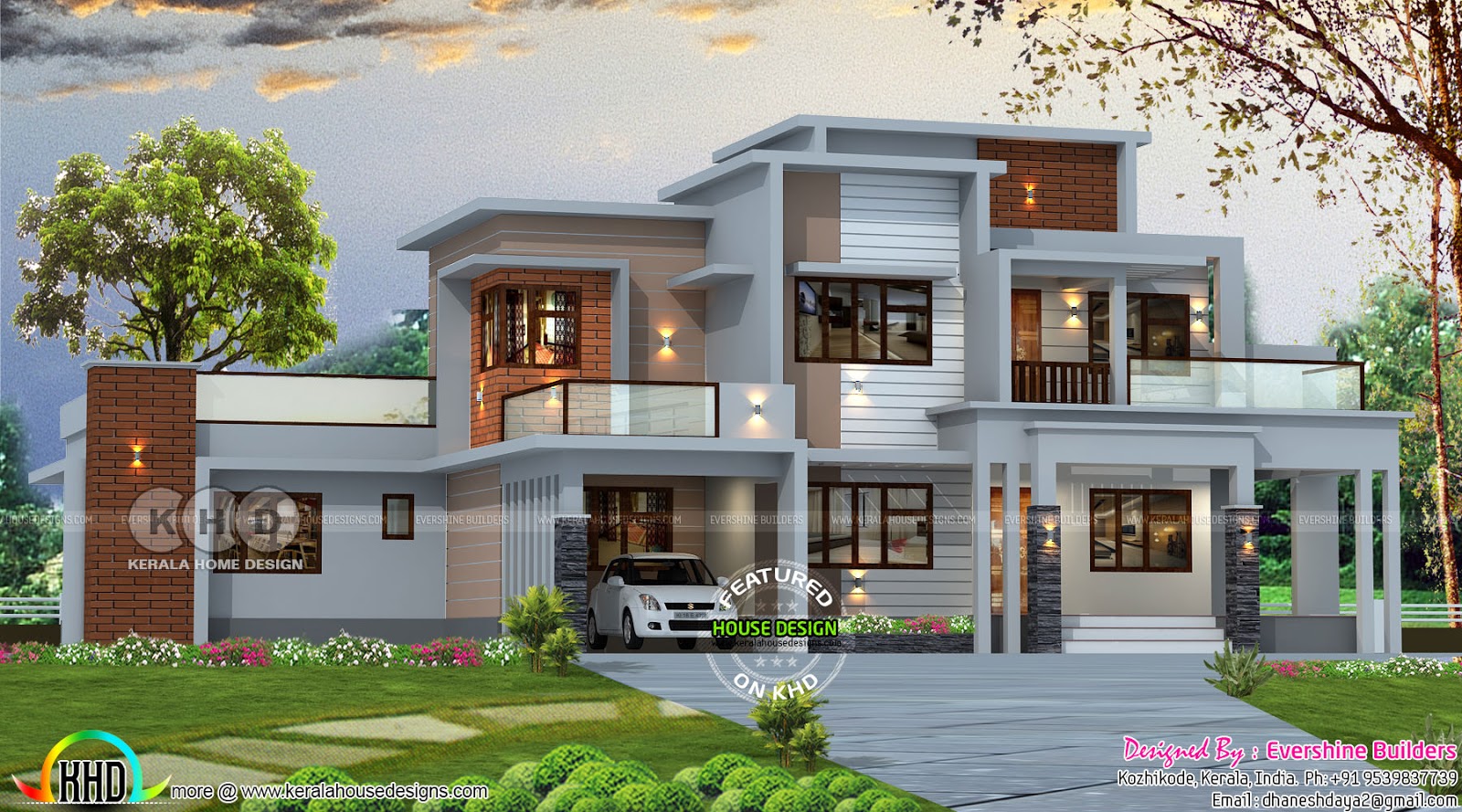 2850 square feet 4 bedroom box model contemporary house plan - Kerala ...