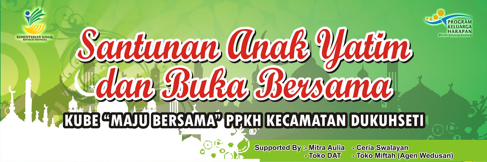 Contoh Banner Buka Bersama - Design Banner Pamflete