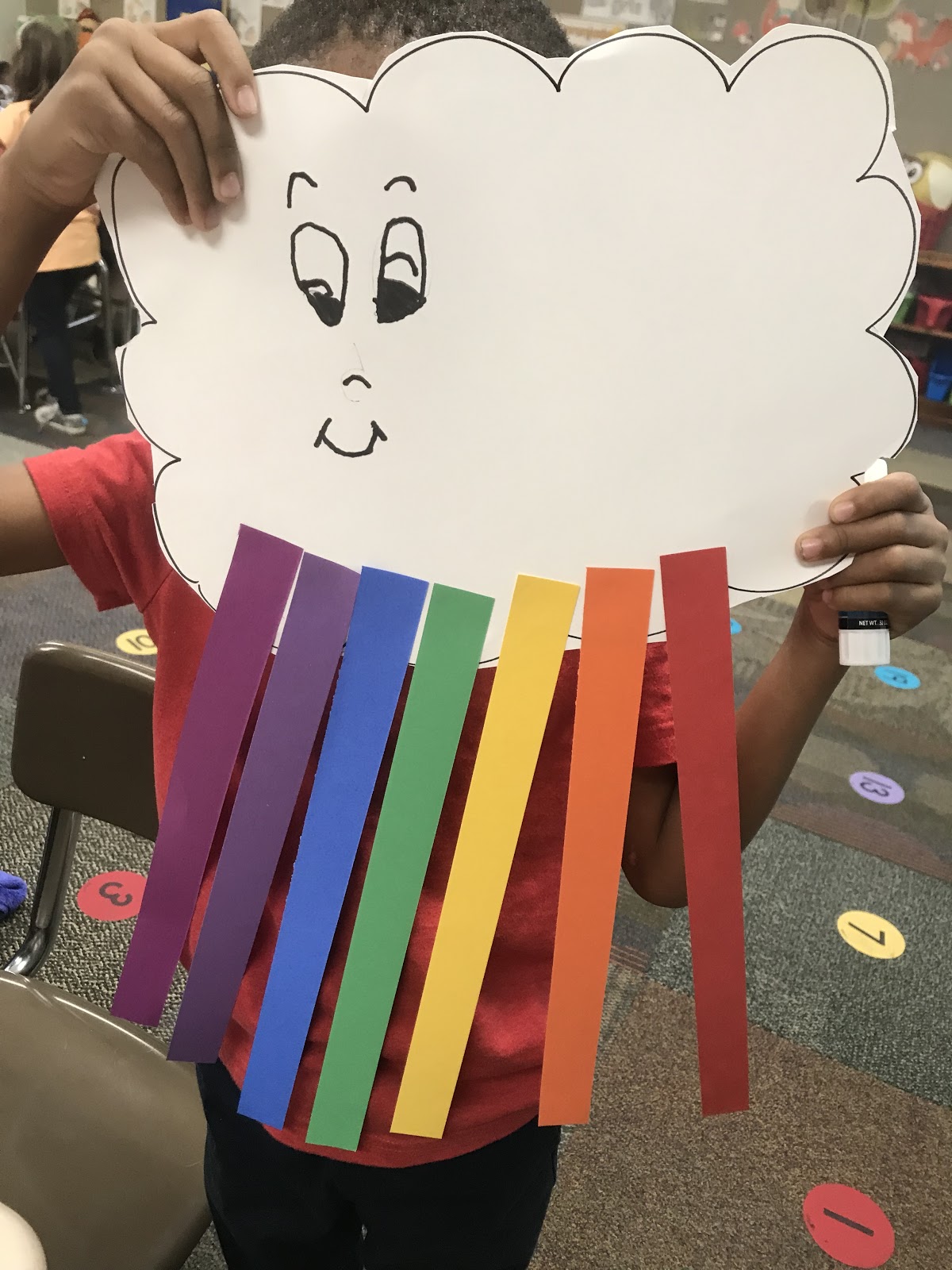 Elements of the Art Room: Kindergarten ROY G BIV clouds