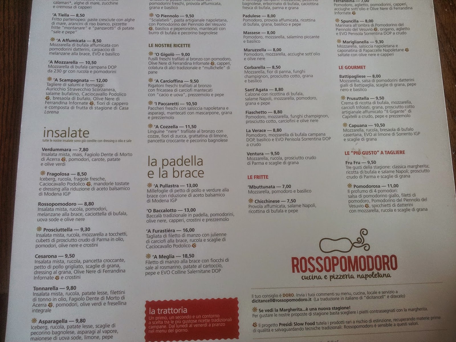 Menu e Prezzi: Pizzerie RossoPomodoro