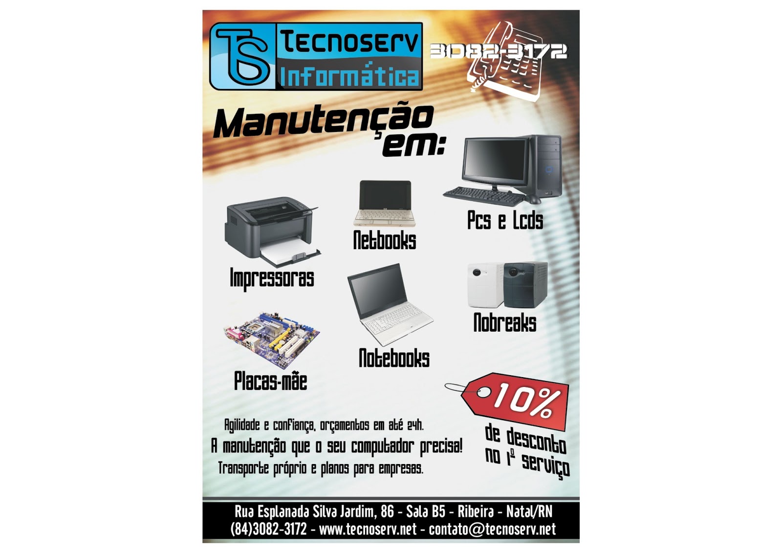 Panfleto para loja de infomática - Vetores Download