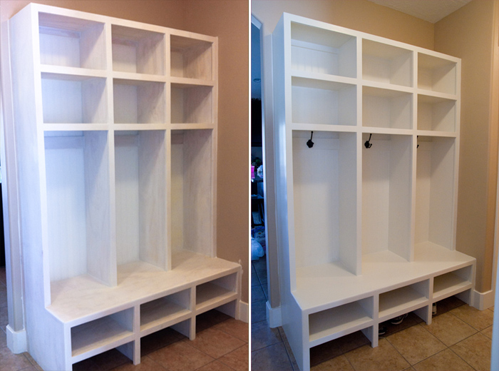 One Creative Mama: Wooden Open Lockers