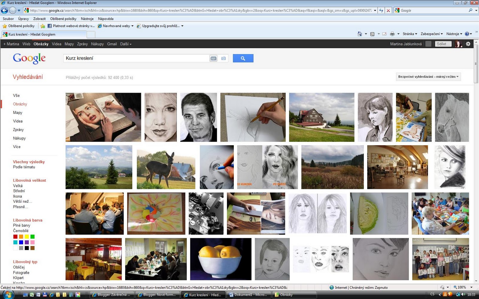 Závěrečná práce: 20. Google obrázky