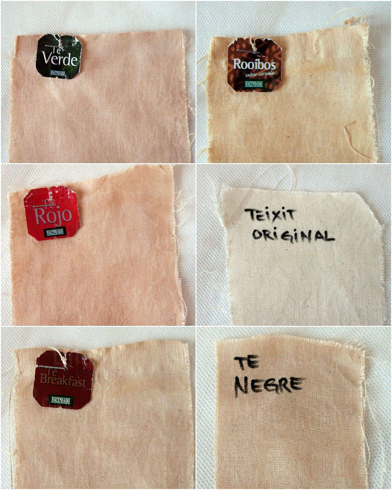 L'@ LaRoba: Teñir tela con Té.
