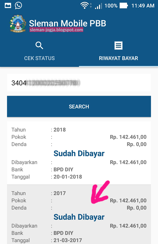 Cek Tagihan PBB Online Sleman