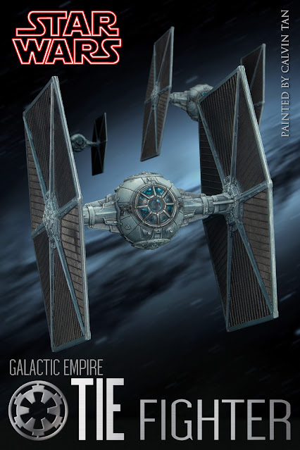 PERSPECTIVES IN MINIATURE: TIE Fighter and TIE Advanced x1, Bandai 1/ ...