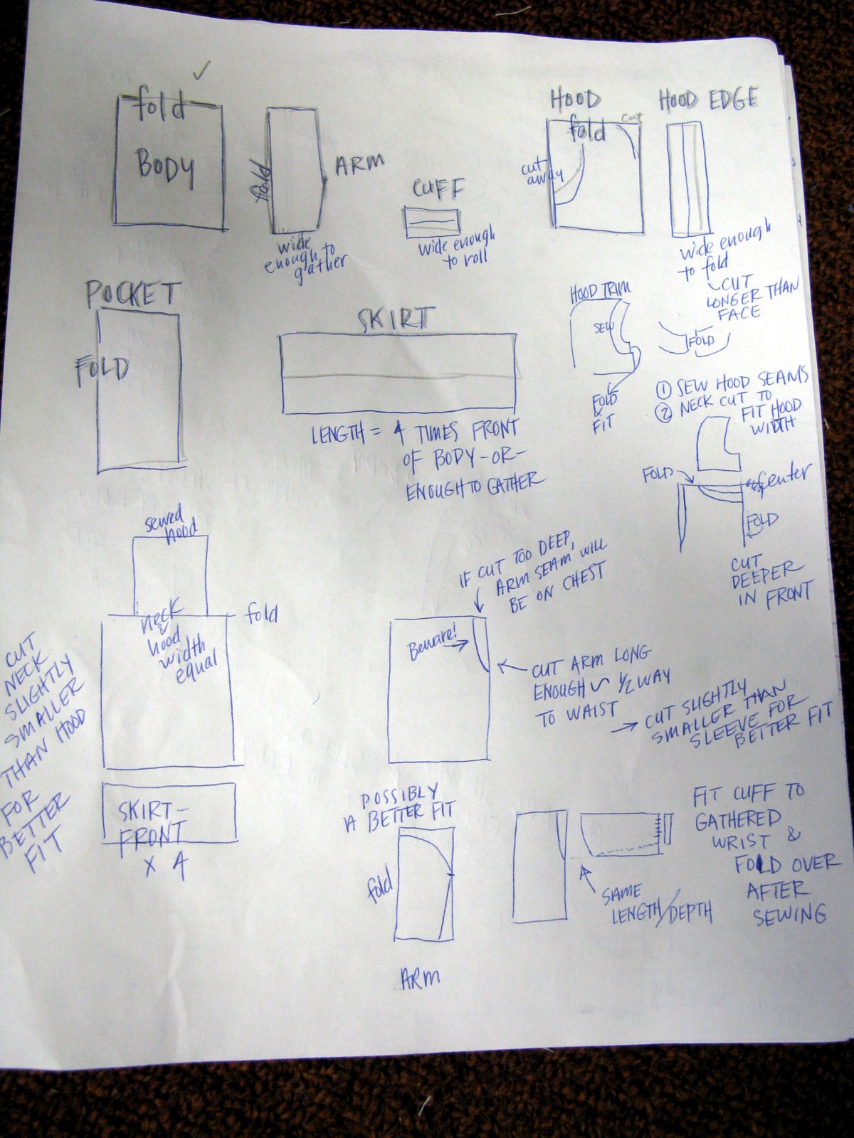 Alaska Native Parka Sewing Pattern