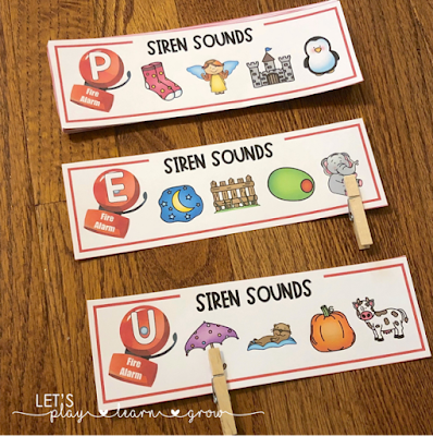 Fire Safety Centers for Preschool and Kindergarten | Lets Play.Learn.Grow