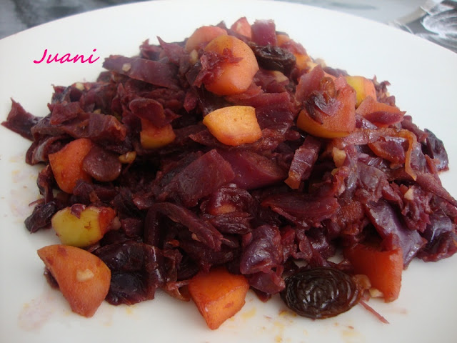 Las Cosillas Que Hago: Lombarda rehogada con manzana, almendras picadas ...