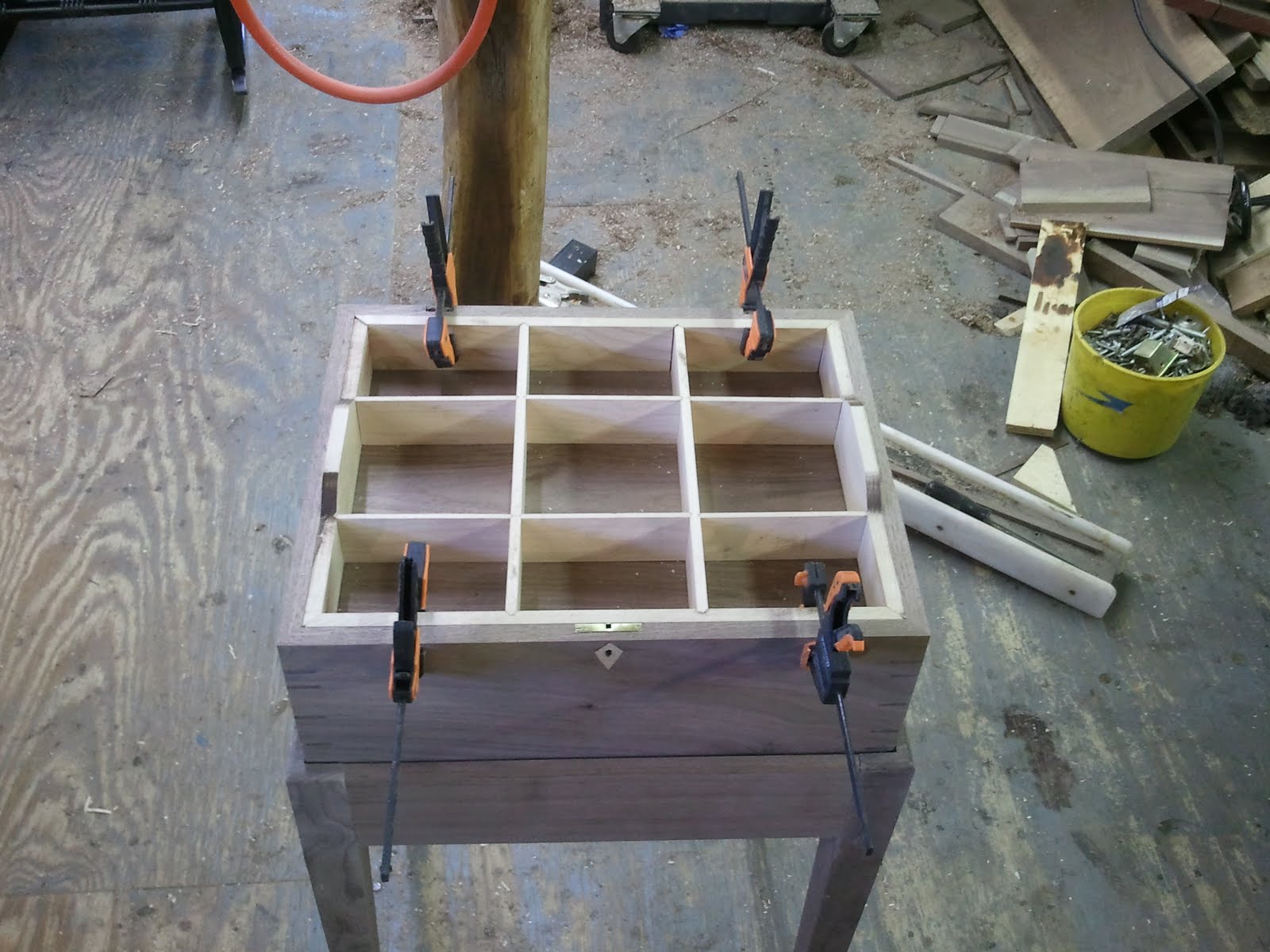 John Mark Power, Antiques Conservator: Walnut and Maple Jewelry Box (2011)