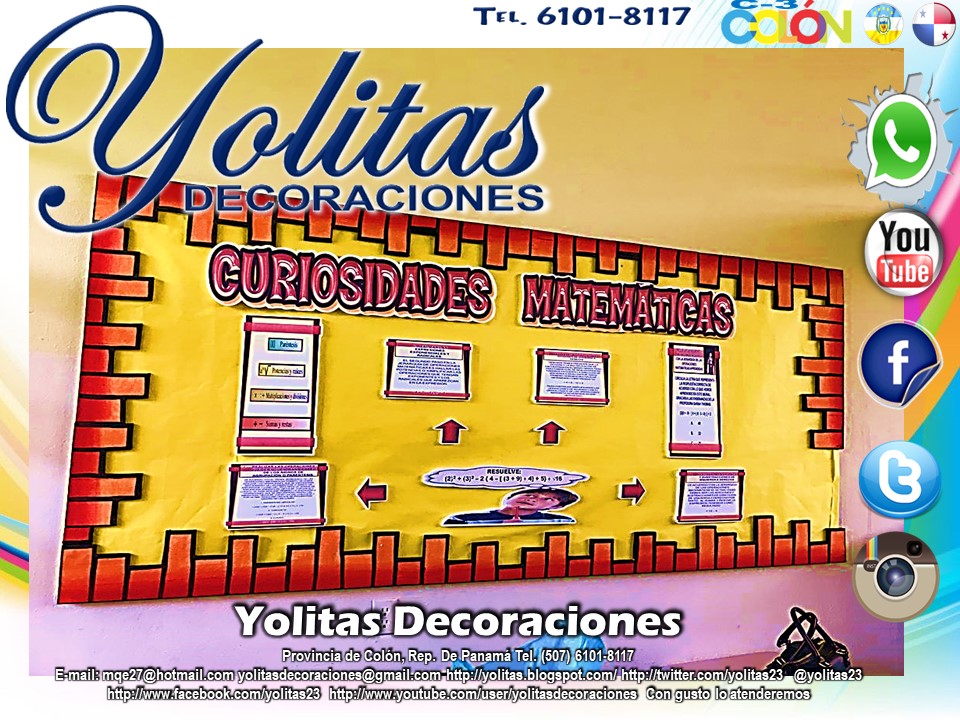 Yolitas Decoraciones: Mural de Matemáticas