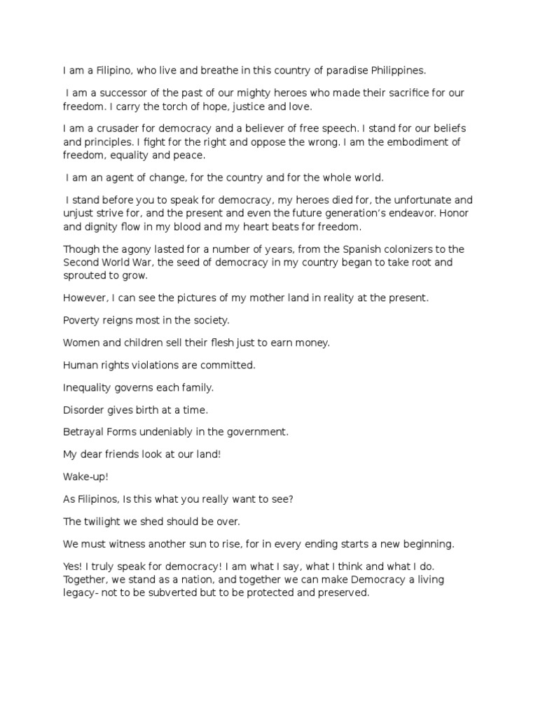 oration piece - philippin news collections