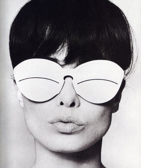 Vintage André Courrèges white Eskimo shades: 1960s space age fashion ...
