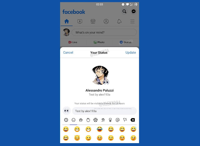 Facebook is working to introduce status with a time limit of 24 hours