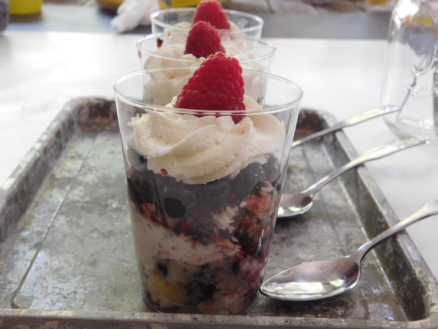 Triple Berry Biscuit Trifle with Honey Whipped Cream | Nik Snacks - Nik ...