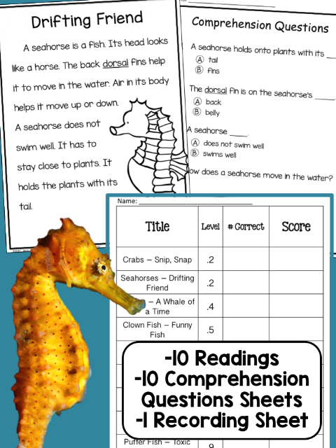Ocean Themed Reading Comprehension Pack Plus a FREE DOWNLOAD | The ...