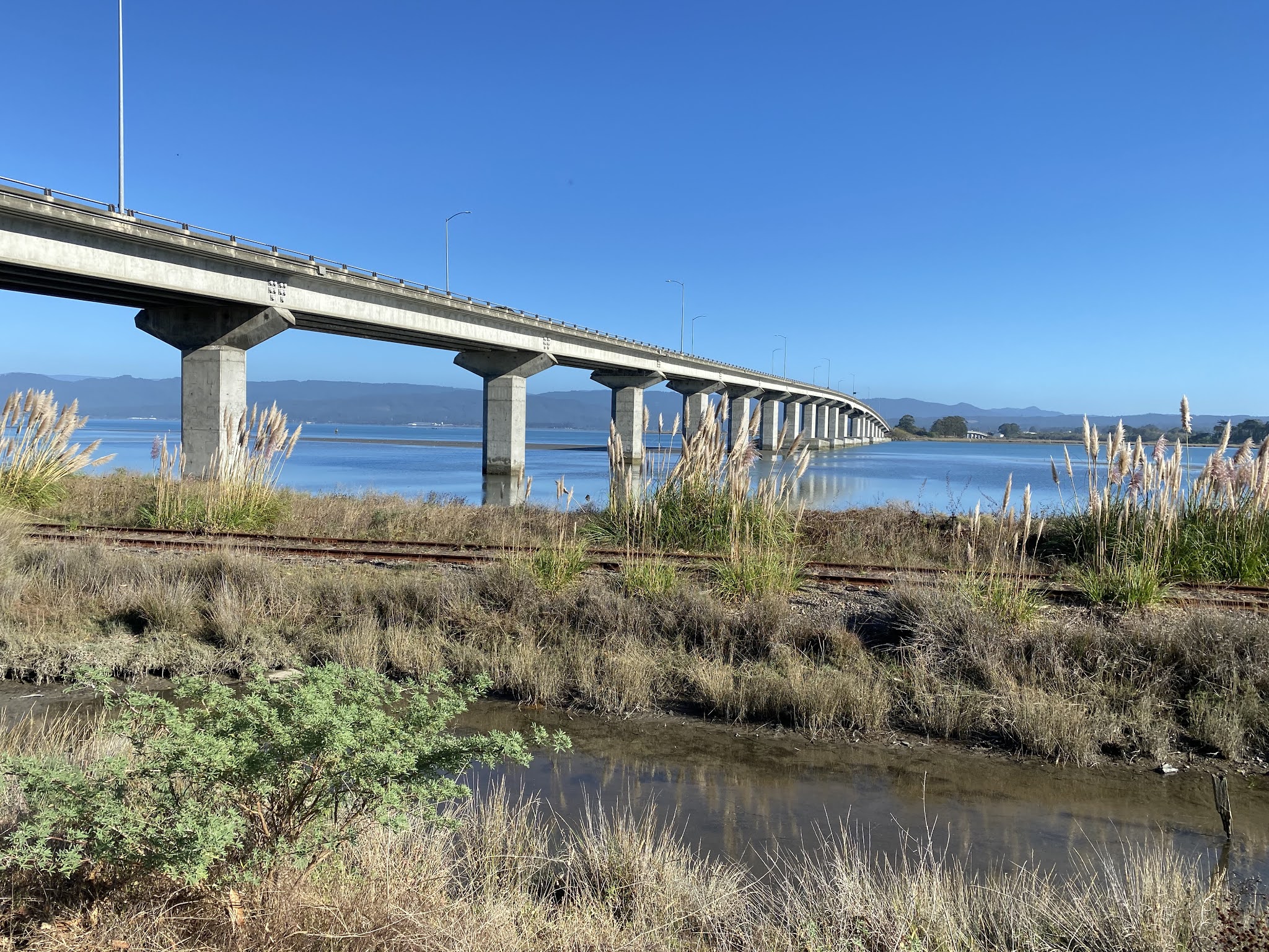 California State Route 255 and the Super-Two Freeway on the Samoa Bridge