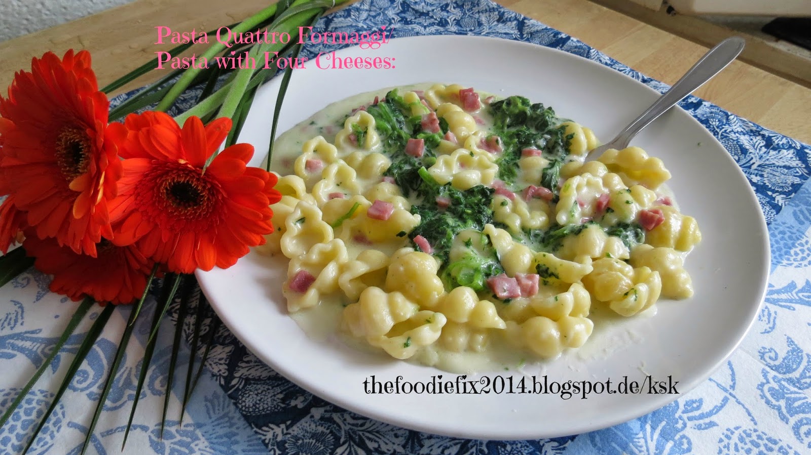 Amu's - The Foodie Fix: Pasta Quattro Formaggi (Pasta with Four Cheeses)