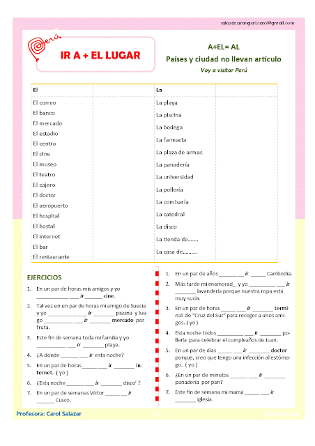 Curso Basico de Español: Verbo Ir a