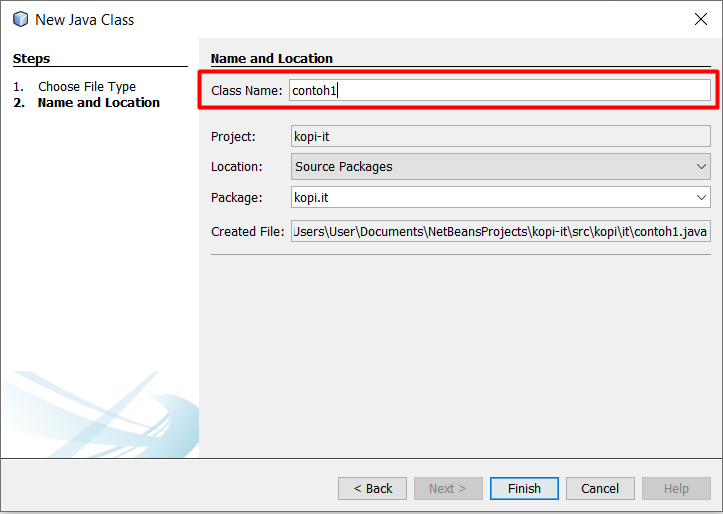 Membuat Package Dan Class Di Netbeans