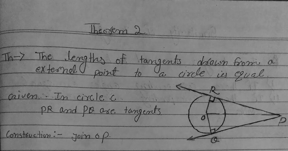 Prove of Theorem 10.1 chapter-circle Math Ncert