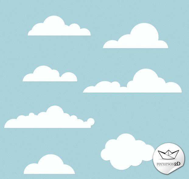 Nubes en vector (Vector Clouds) | Recursos 2D