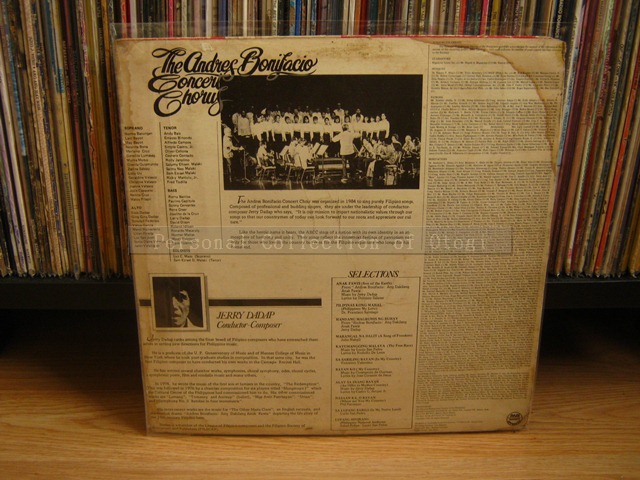 My OPM LP Collection: Jerry Dadap, The Andres Bonfacio Concert Chorus