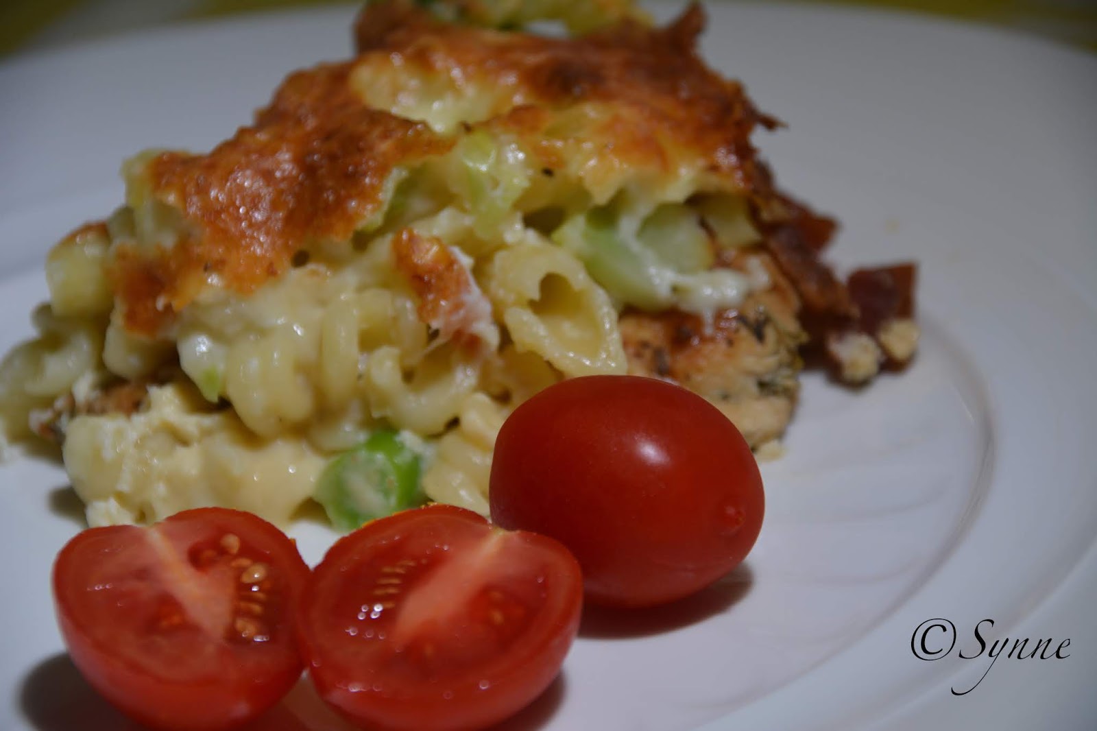 ganske enkelt: Kyllingform med pasta, bacon og brokkoli