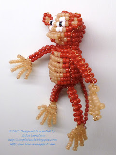 Beading for the very beginners: Monkey - the sign of the 2016 year