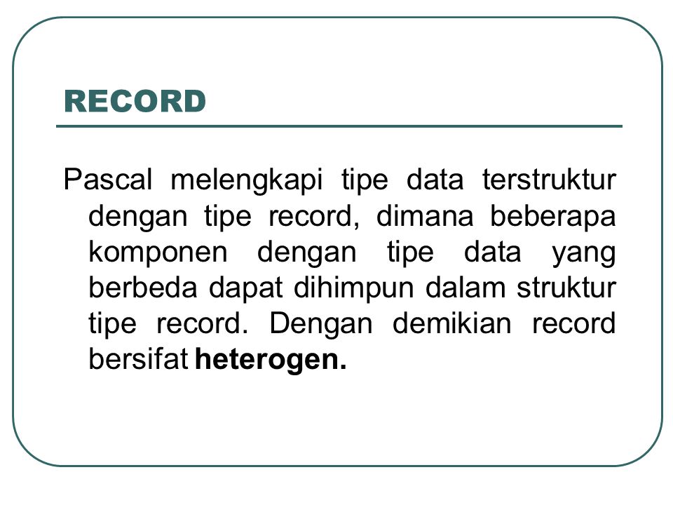 Contoh program record