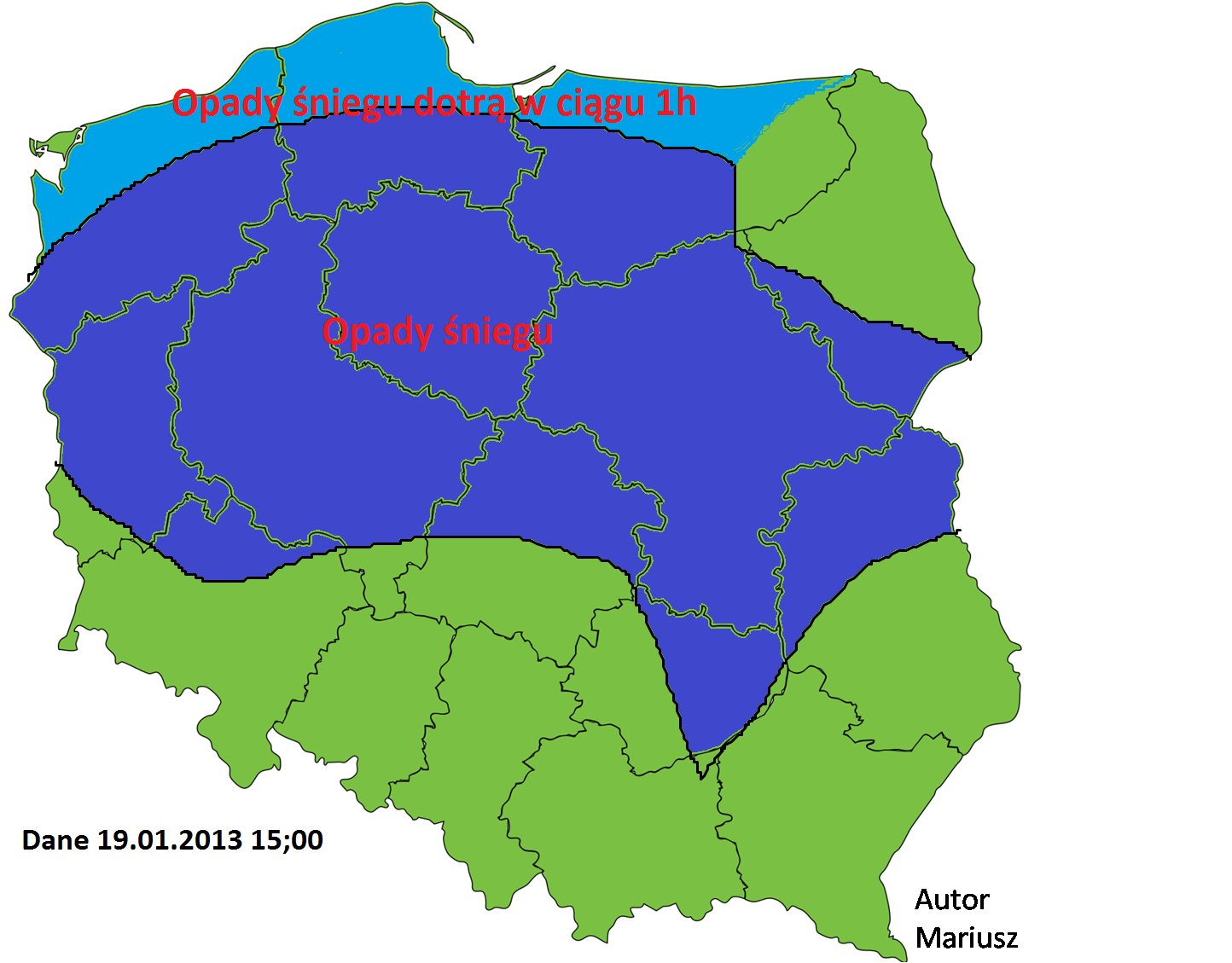 Meteo serwis: Aktualna mapa opadów. AKTUALIZACJA