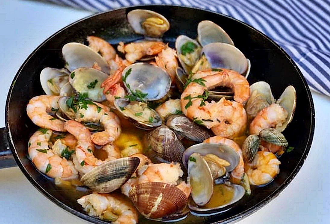 Receitas de Portugal: Receita de ameijoa com camarão