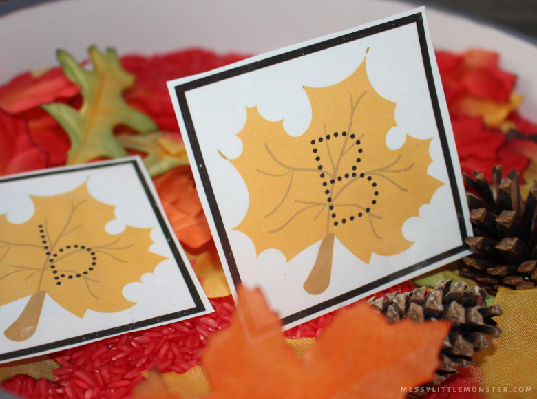 Fall Leaf sensory Bin - Messy Little Monster