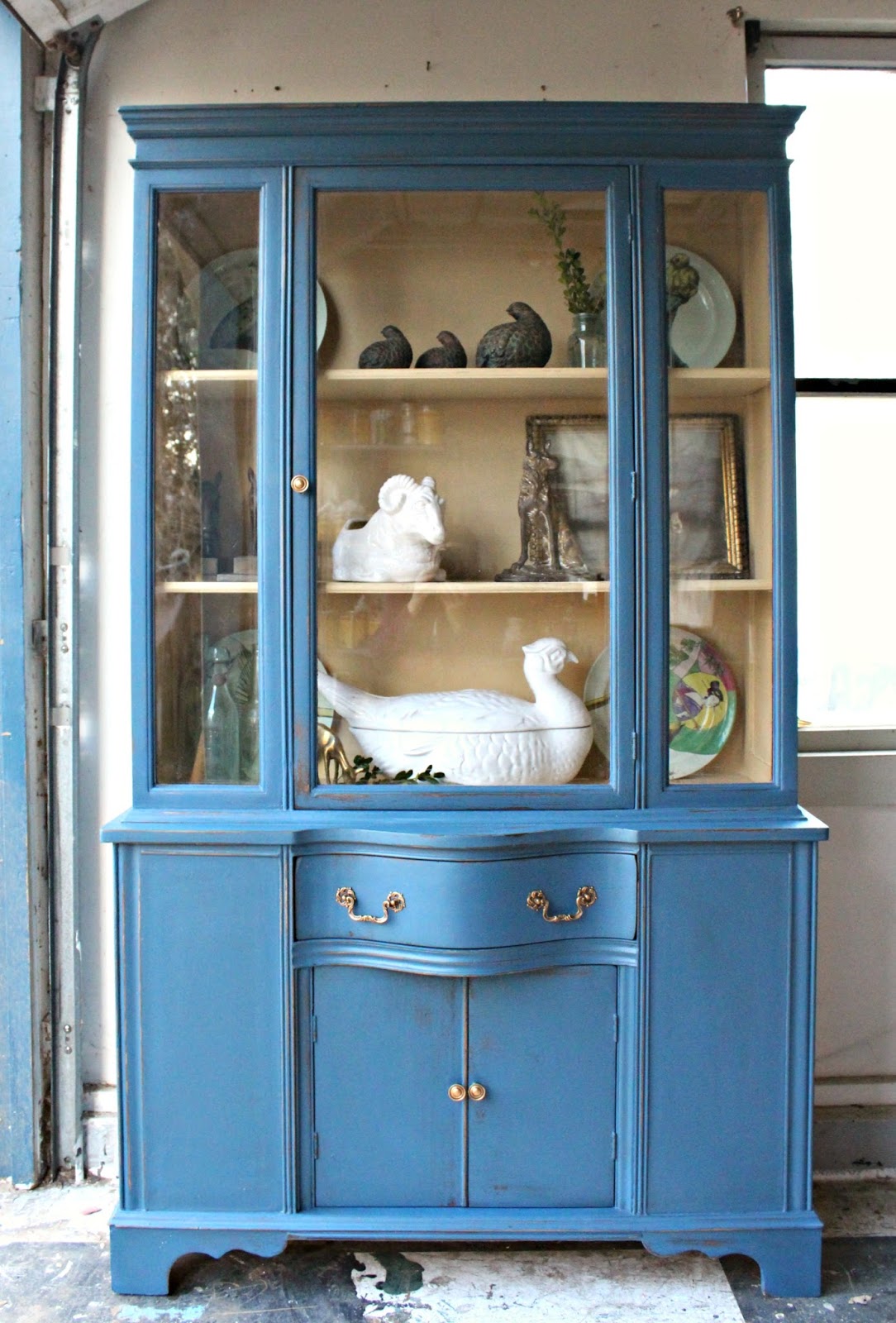Heir and Space: A Vintage Hutch in Newt's Blue