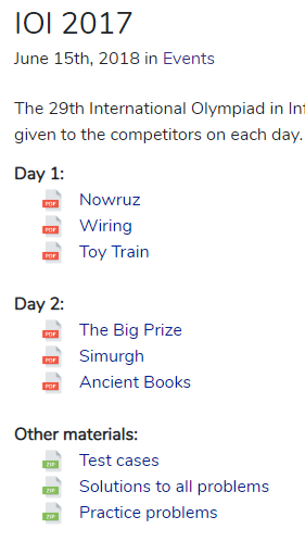 GOOD DAY TO CODE: International Olympiad in Informatics (IOI) 문제 정리