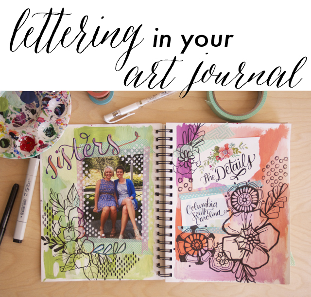 alisaburke: lettering with makewells: lettering in your art journal