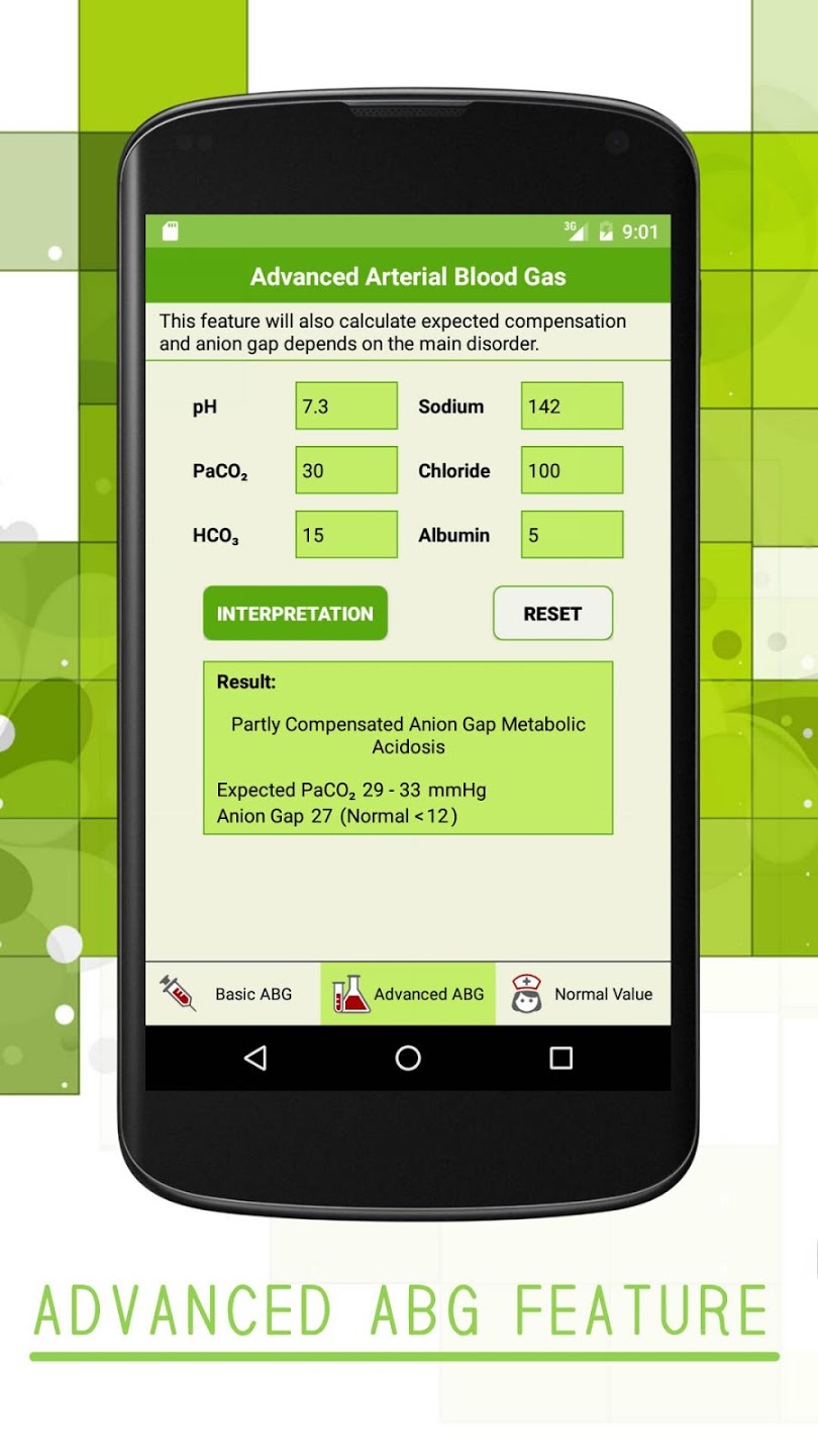 Complete ABG Analysis: Acid Base Status Reader ~ iMedical Apps
